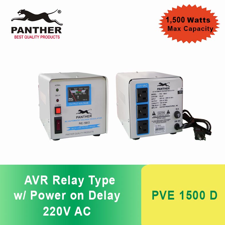 Panther PVE 1501 D AVR Relay Type, Output 220V AC with 3-5 minutes ...