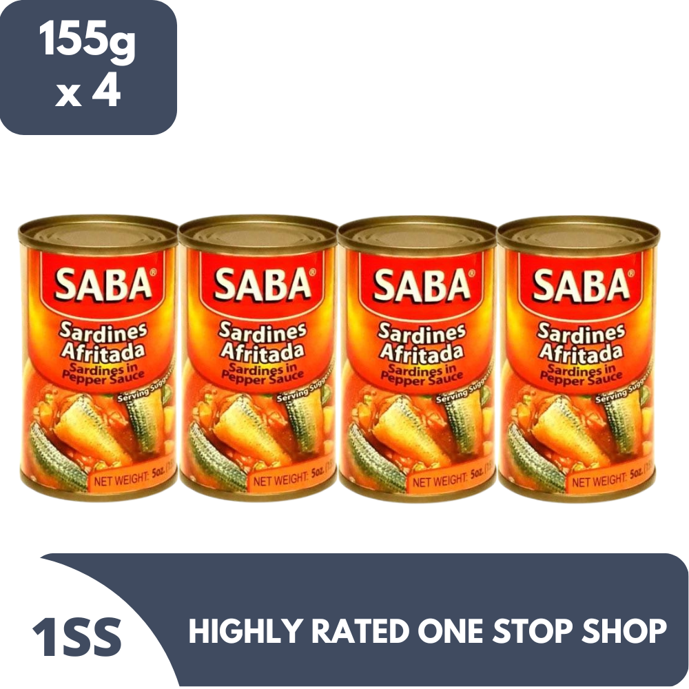 Saba Sardines Afritada in Peppery Sauce 155g x 4 | Lazada PH