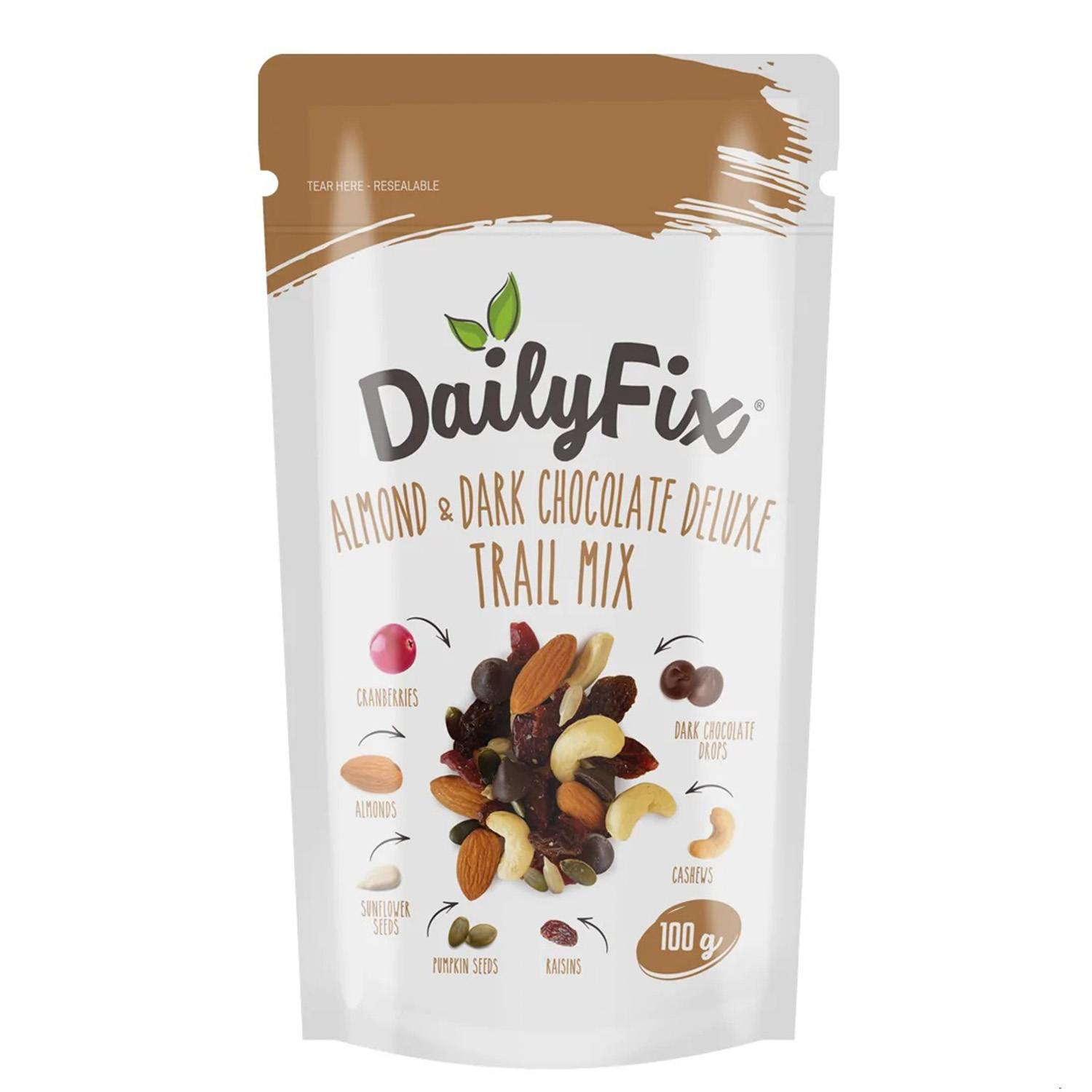 DailyFix Trail Mix Almond And Dark Chocolate Deluxe 100g | Lazada PH