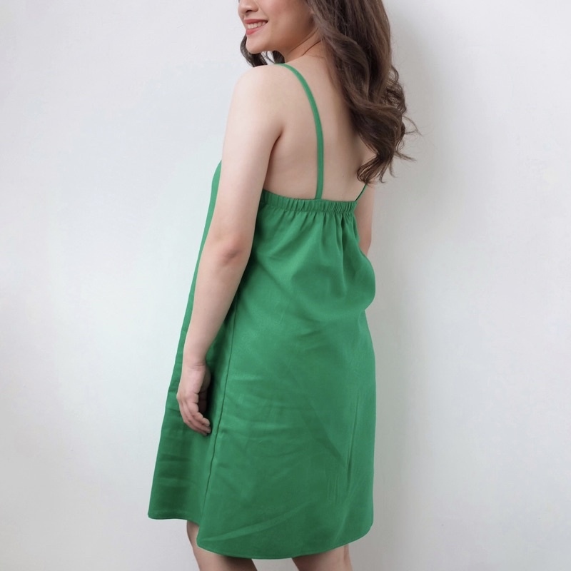 ELLIE Low Back Linen Dress | Lazada PH