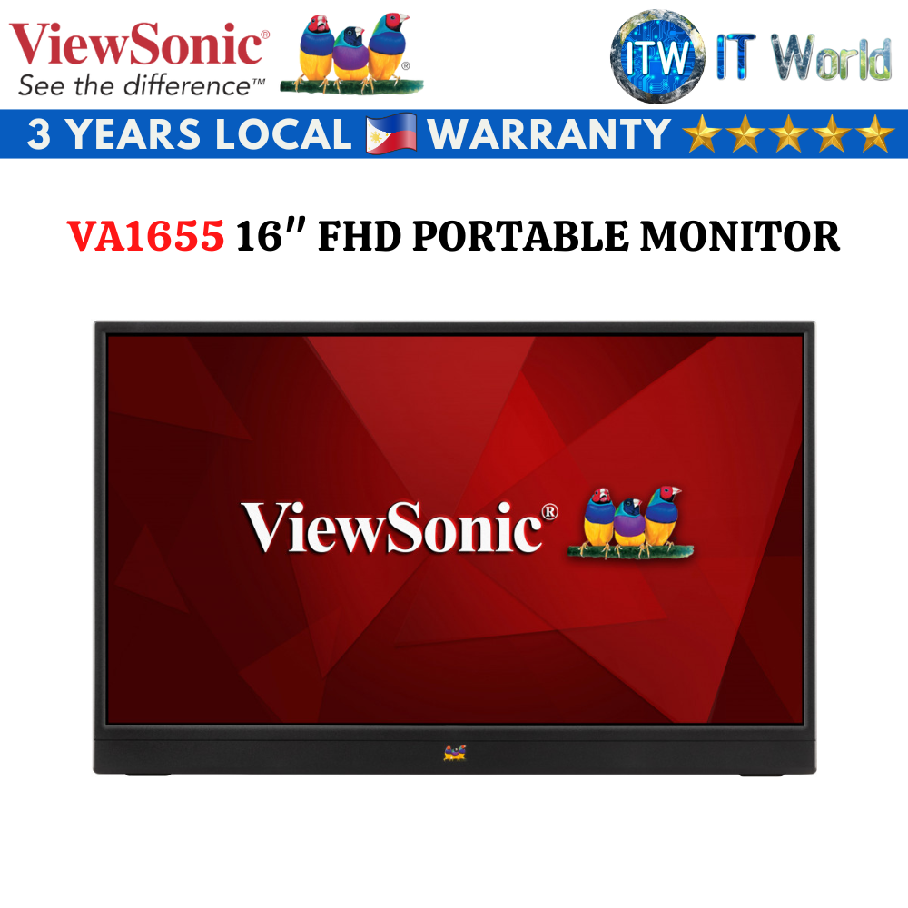 Itw | Viewsonic VA1655 / 16" FHD / 60Hz / IPS / 7ms / Blue Light Filter ...