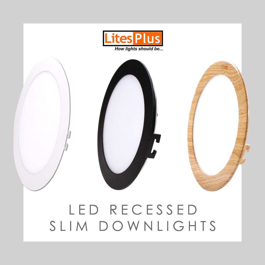 LITESPLUS 9 WATTS COOLWHITE ROUND LED SLIM RECESSED | Lazada PH