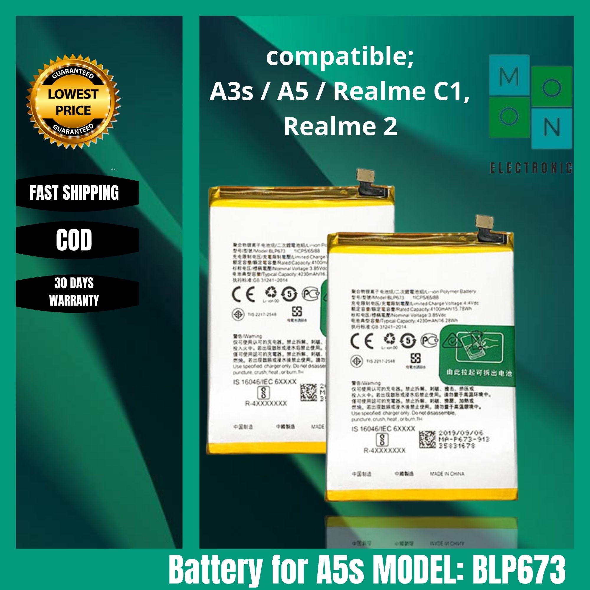 Oppo A5s Battery Model BLP673 Original Equipment Manufacturer | Lazada PH