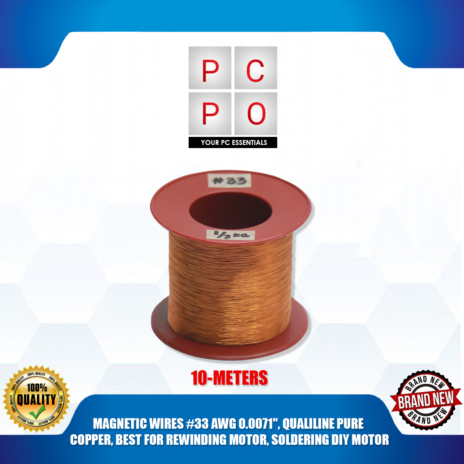 MAGNETIC WIRES #33 AWG 0.0071", QUALILINE PURE COPPER, BEST FOR ...