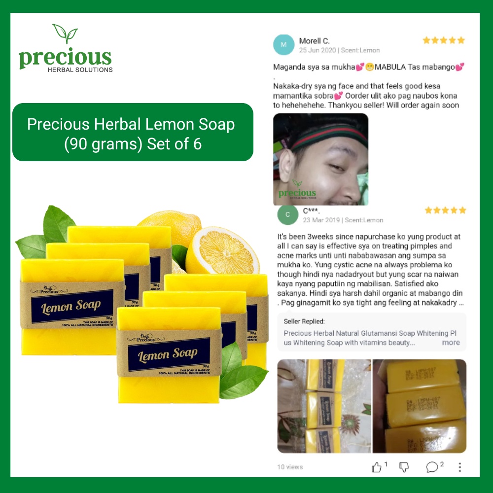 Precious Herbal Solutions Lemon body wash soap facial wash for men and ...