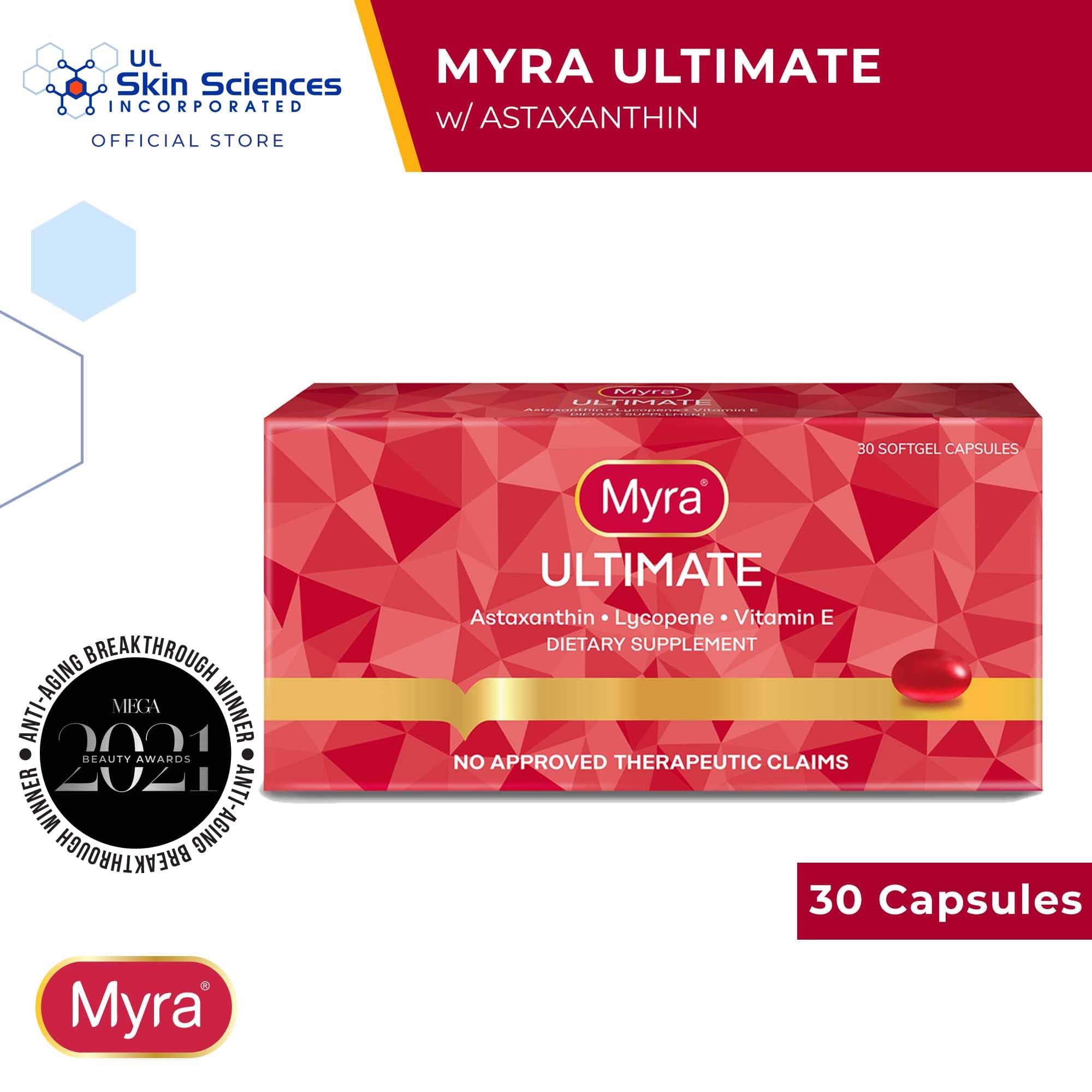 Myra Ultimate with Astaxanthin 30s Capsules | Lazada PH
