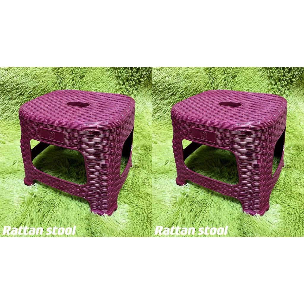 NEW PLASTIC RATTAN STOOL LAUNDRY STOOL MAKAPAL 1PC/2PCS/3PCS | Lazada PH