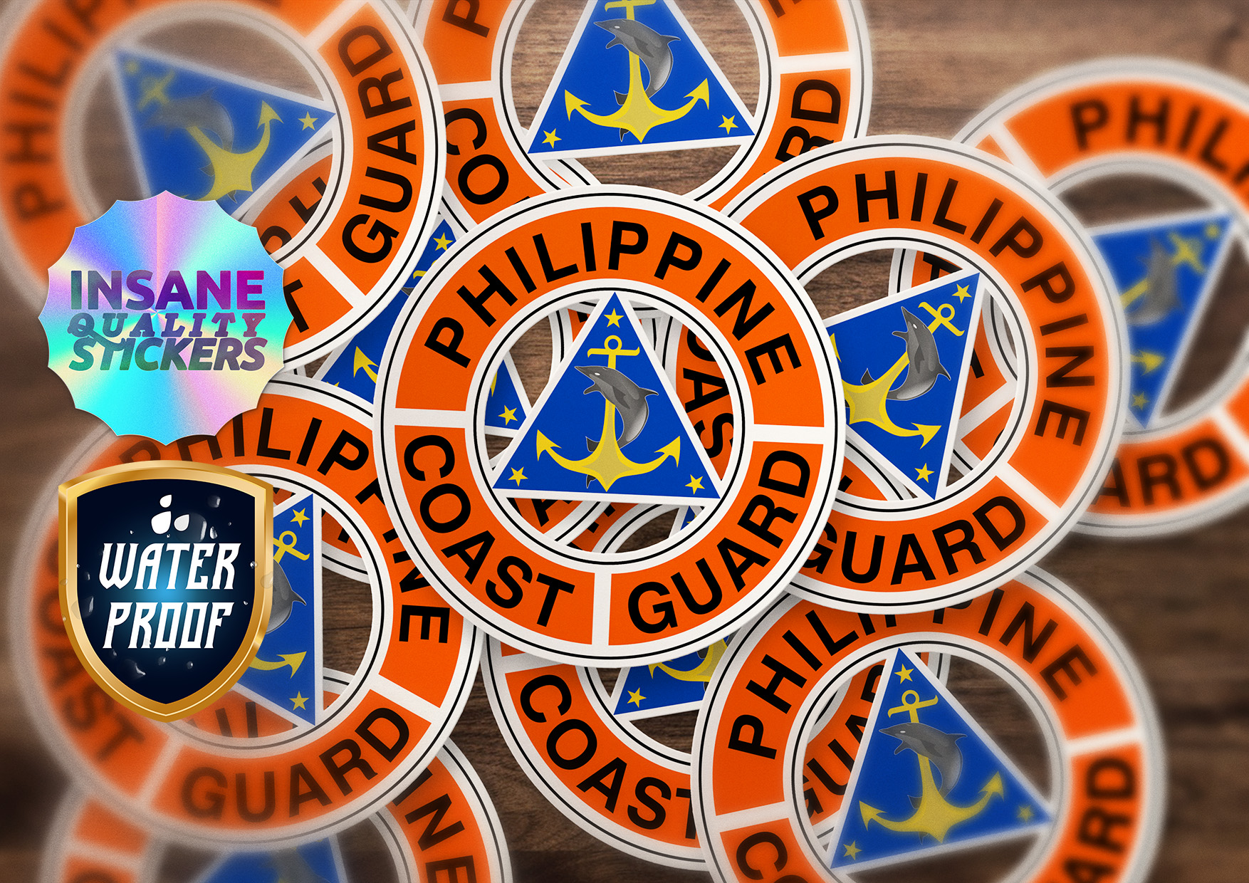 PCG LOGO Sticker reflectorized Water Proof Do Not Fade for Car ...