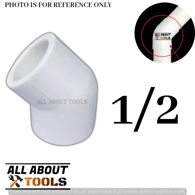 (AAT) 5PCS PPR-6 PPR Elbow 45 Degrees (20MM-1/2, 25MM-3/4, 32MM-1INCH ...