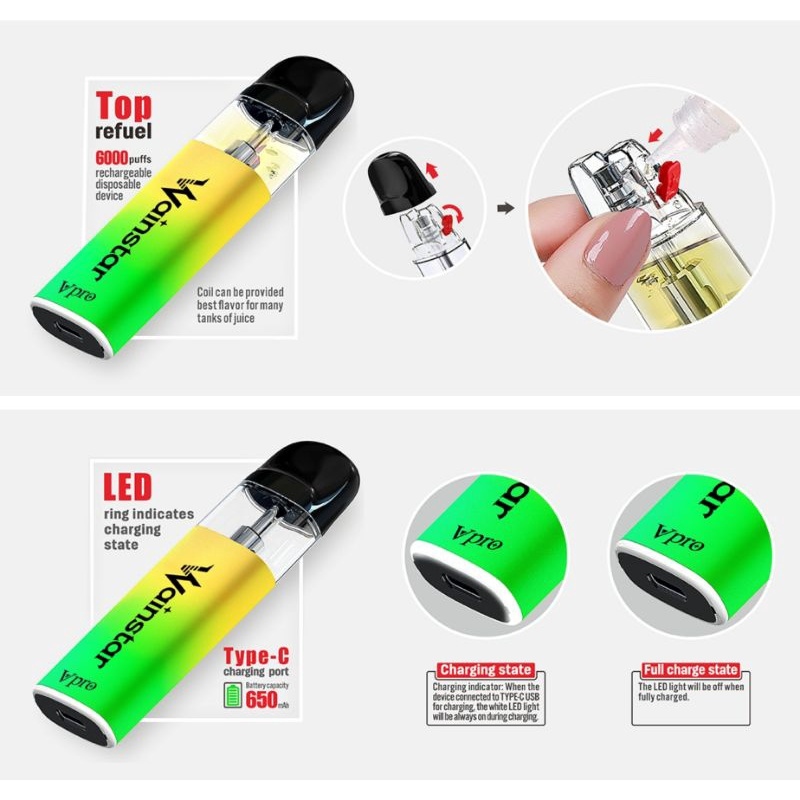 WAINSTAR VPRO REFILLABLE RECHARGEABLE 650 MAH Battery | Lazada PH