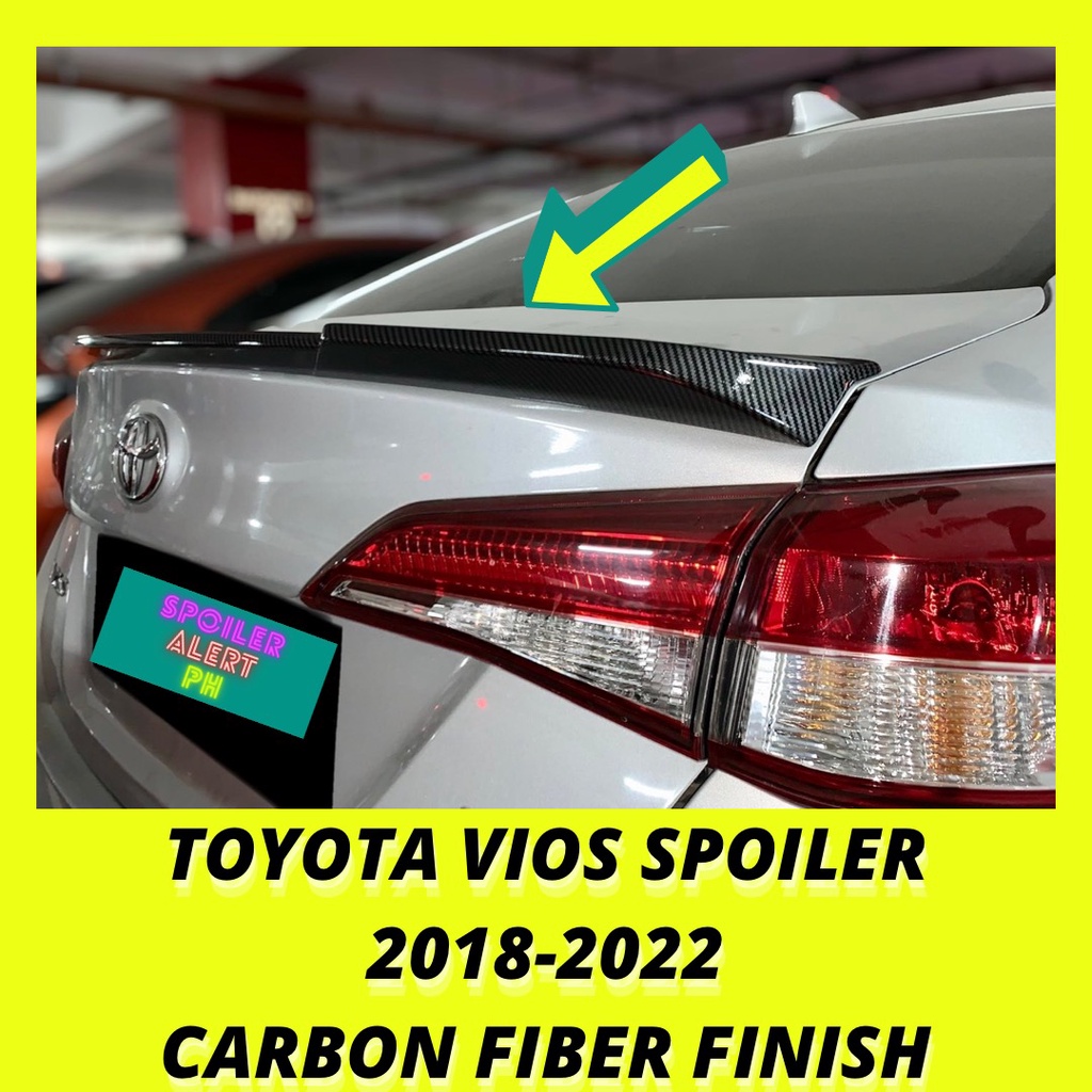 ☬Toyota Vios Spoiler GR Ducktail Gen 4-4.5 Carbon (2019, 2020, 2021 ...