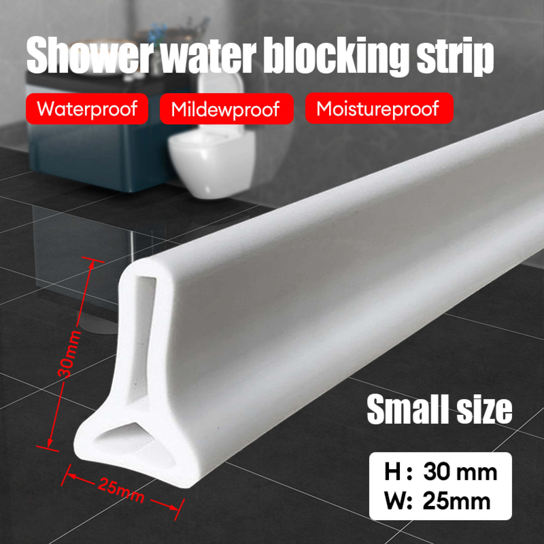 Shower Door Dam Water Stopper 360 ° Bending Dry Wet Separation Toilet ...