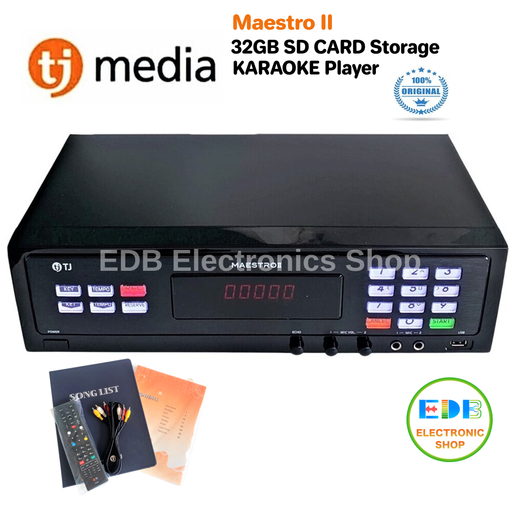 TJ Media Maestro II TKR-335PII 32GB SD Card Karaoke Player Updated ...