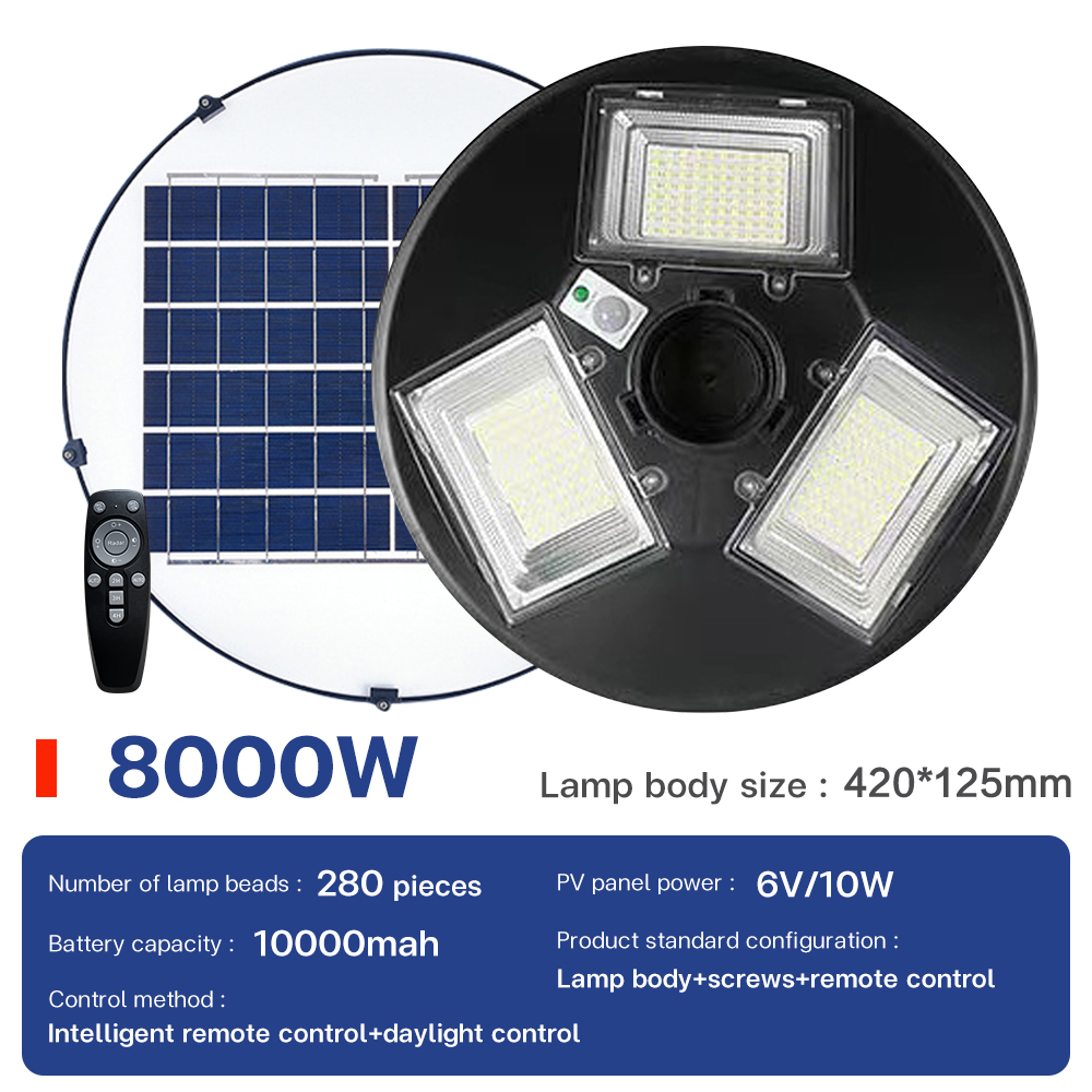 JUMBO Solar light 50000W Solar outdoor lights UFO round solar street ...