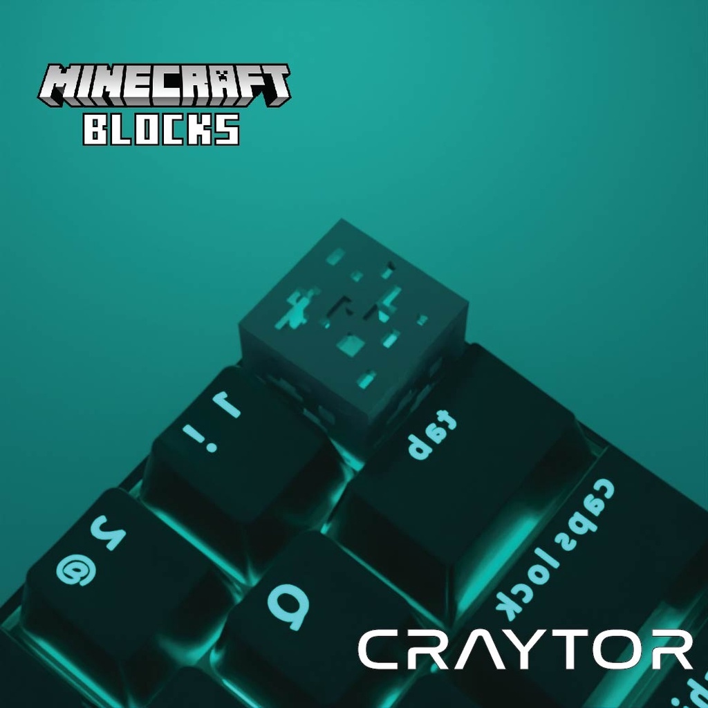 Minecraft Blocks Artisan Keycaps Diamond Emerald Gold Redstone Ore ...