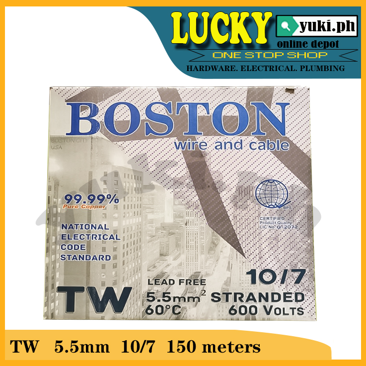 ORIGINAL BOSTON TW 14/7, 12/7, 10/7, 8/7 ELECTRICAL STRANDED WIRE (per ...