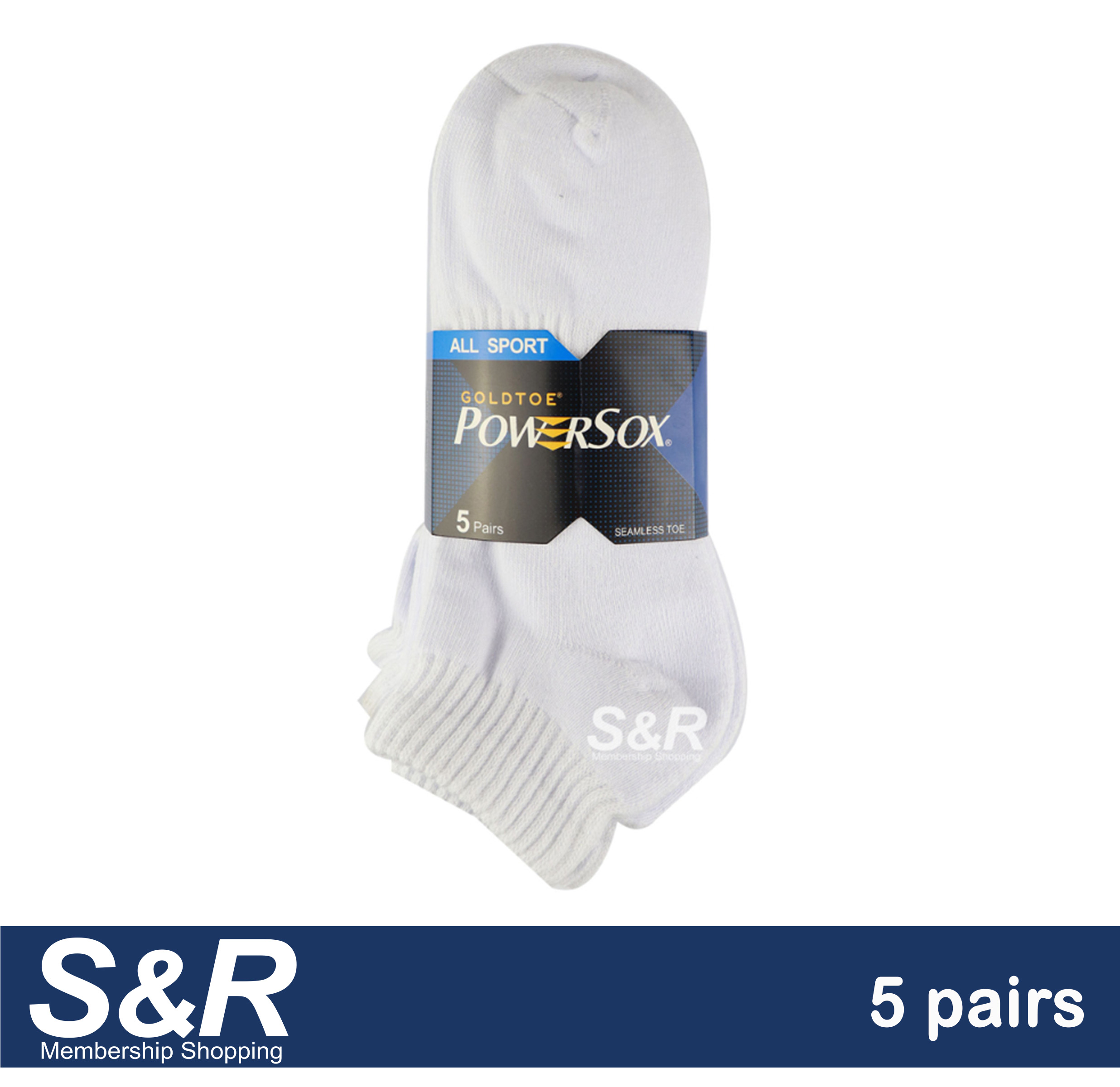 Goldtoe Powersox White Socks 5 pairs | Lazada PH