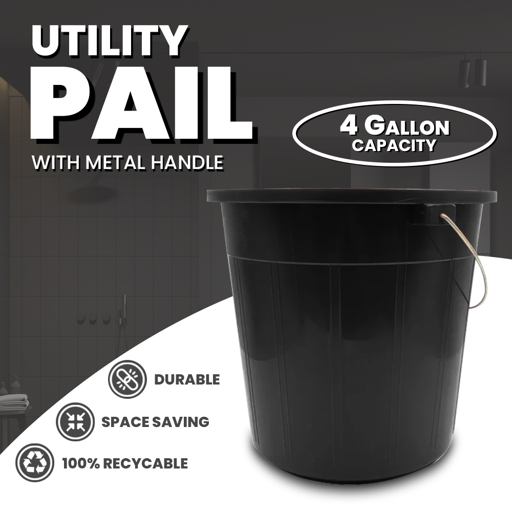 Water Container Pail | Water Bucket Utility Pail With Metal Handle ...