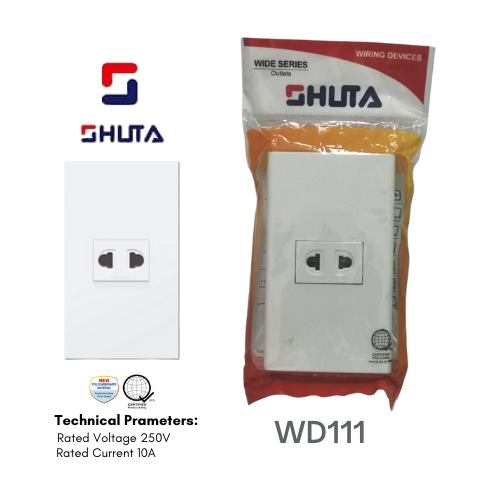 SHUTA Wide Series Outlets (10A -250V) / (16A-250V) / (15A-250V) | Lazada PH
