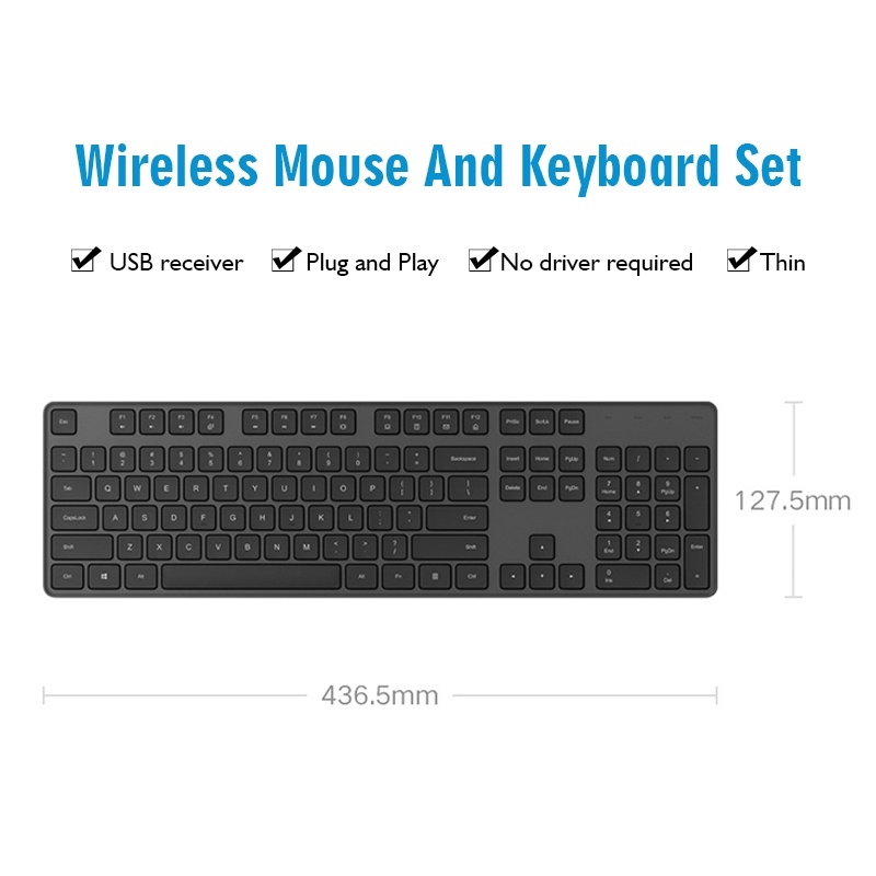 Xiaomi Keyboard set 104 Keys/Button Gaming USB Wireless Basic Keyboard ...