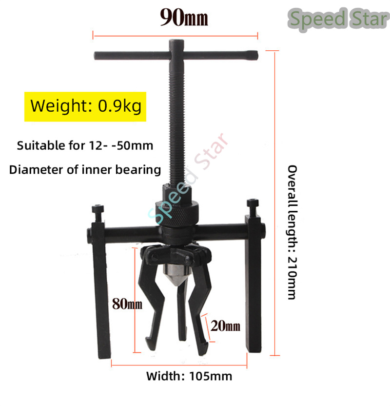 Pilot Internal Bearing Puller 3 Jaws Puller Gear Wheel Extractor ...