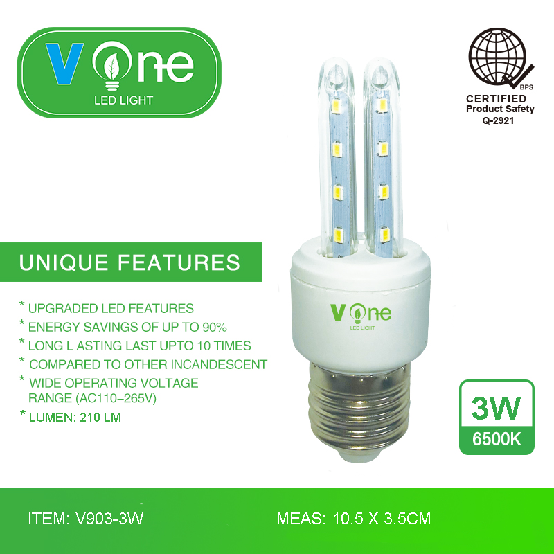 V9 VONE Led Lamp E27 Corn Bulb U Type Light Energy Saving 3 , 5 , 7 , 9 ...