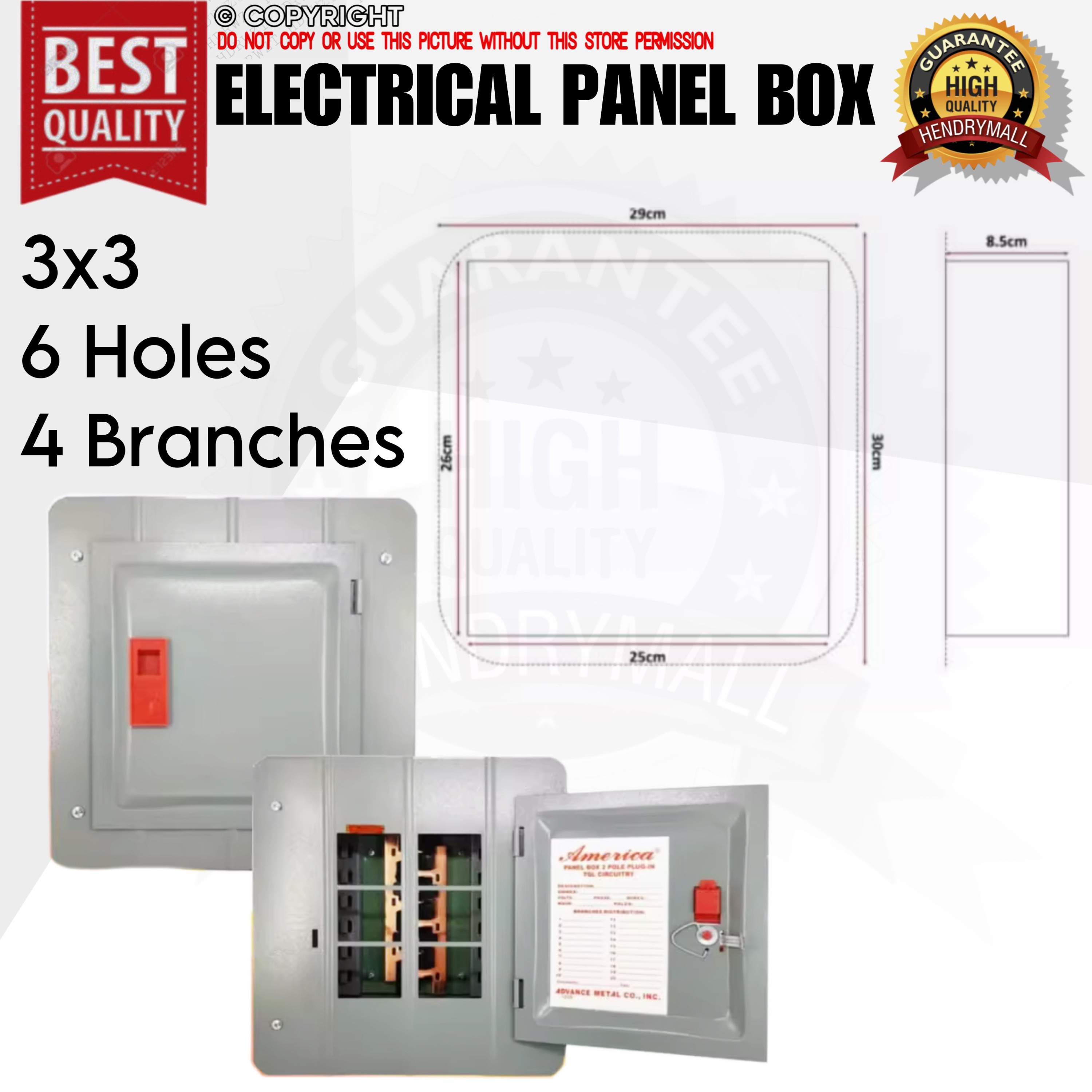 ELECTRIC CIRCUIT BREAKER ENCLOSURE NEMA 3R WATERPROOF PANEL BOX ( PLUG ...