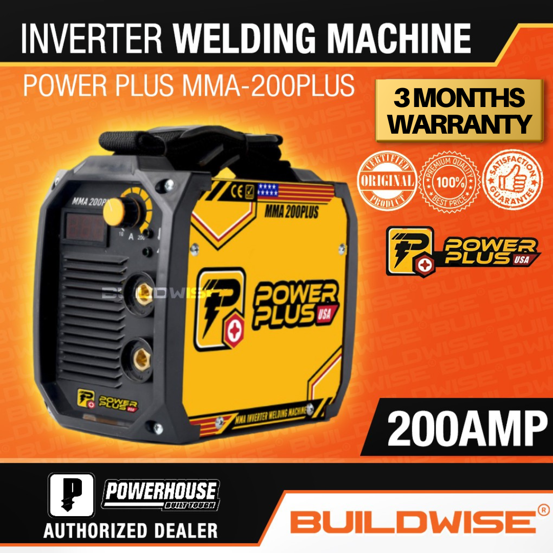 Powerhouse USA PowerPlus MMA Inverter Welding Machine 200A (MMA-200PLUS ...
