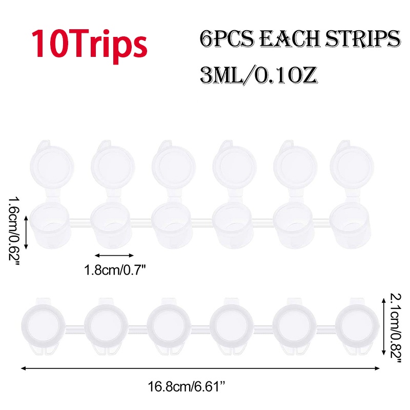 10pcs/set Empty Paint Strips 3ML Mini Oil Painting Box Pigment ...