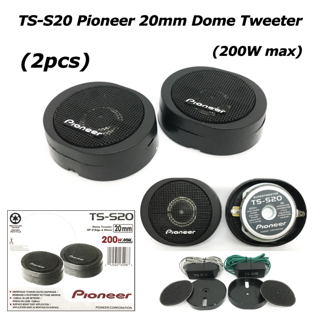 OCPA 2PCS PIONEER TS-S20 20MM 200W MAX DOME TWEETER (#7052) | Lazada PH