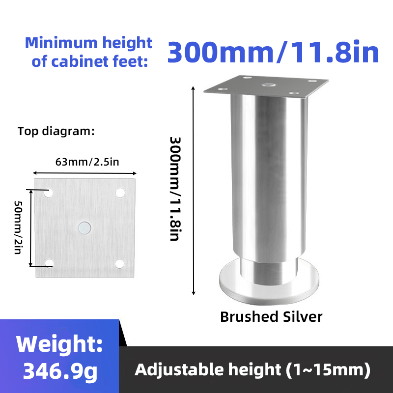 Sofa Table Stand Metal Furniture Legs Stainless Steel Cabinet Foot Feet ...