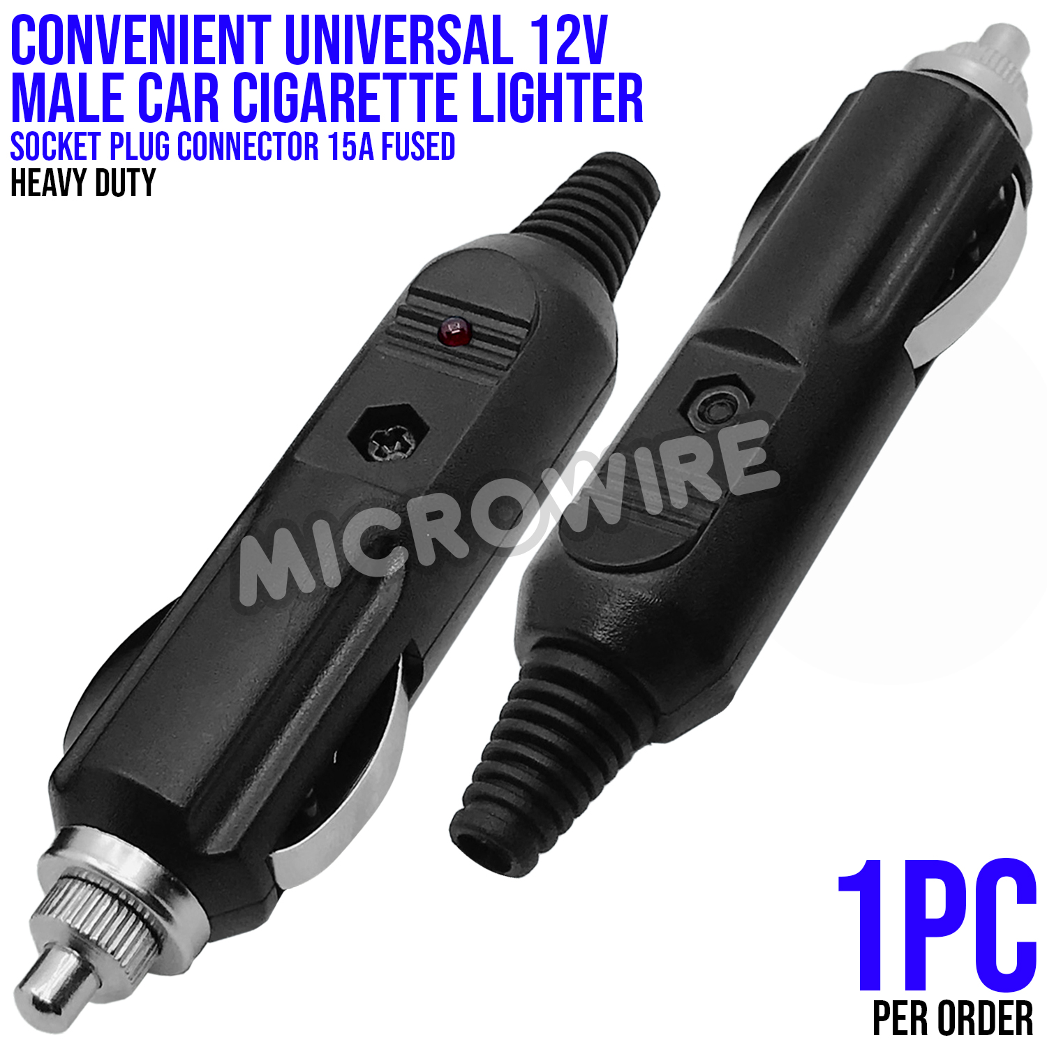 Convenient 12V Universal Male Car Cigarette Lighter Socket Plug ...