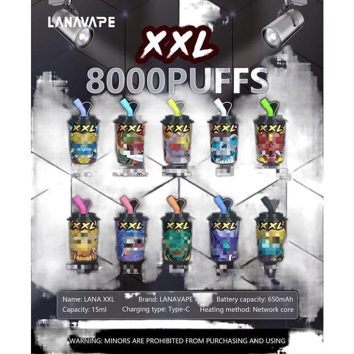 Lana XXL Up To 8000 Pod 8k Legit 3 Dispo Vaping | Lazada PH