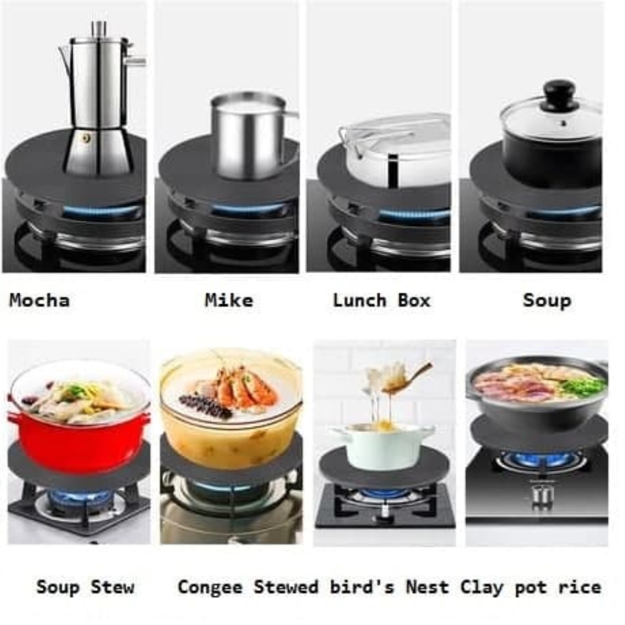 24CM Heat Conduction Plate Stainless Steel Hob Converter Cooking Plate ...