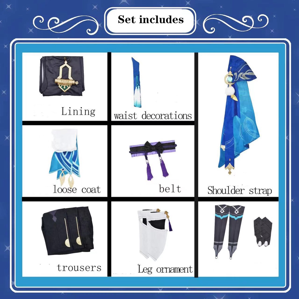 Genshin Impact Kunikuzushi Wanderer Cosplay Costume Full Set Costume ...