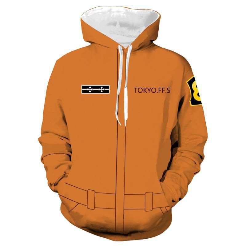 ♈ ♦ Anime Enen No Shouboutai Fire Force Shinra Kusakabe Hoodie Cosplay ...