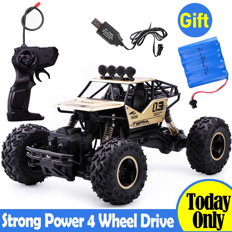 RC Car 4X4 Alloy Climbing Remote Control monster truck Car Kids Off ...