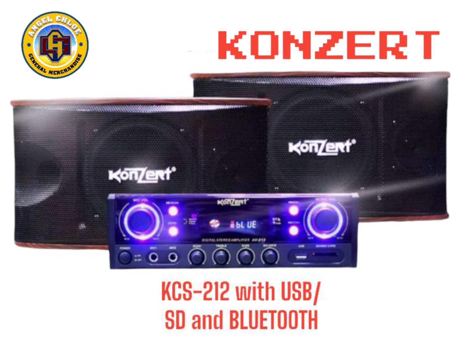 Konzert Kcs-212 todooke speaker system set 2way speakers bass reflex ...