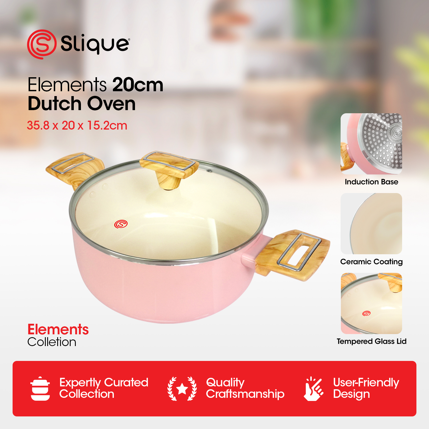 SLIQUE Premium 20cm Non Stick Coating Fry Pan Omelet Pan Frying pan ...