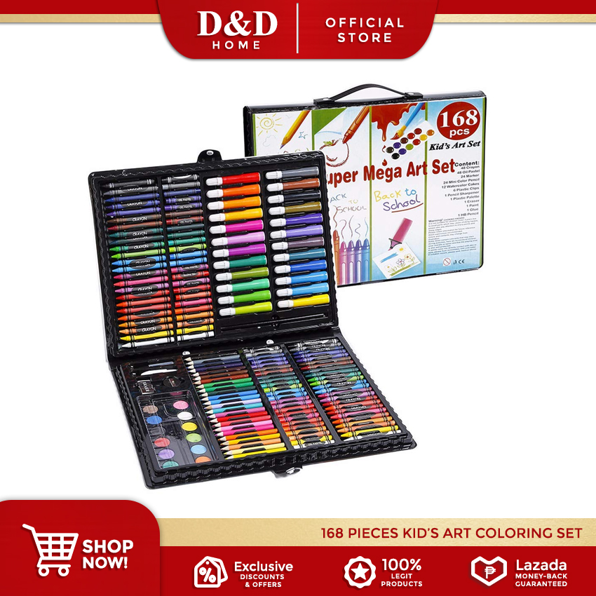 D&D | 168 Pieces Kid's Art Coloring Set | Lazada PH