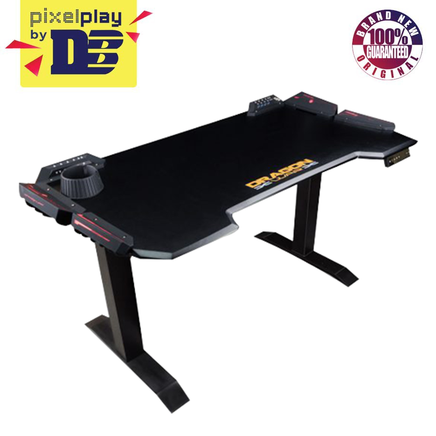 Dragonwar Height Adjustable RGB Light Effect Gaming Desk 2 Fold (GT-007 ...