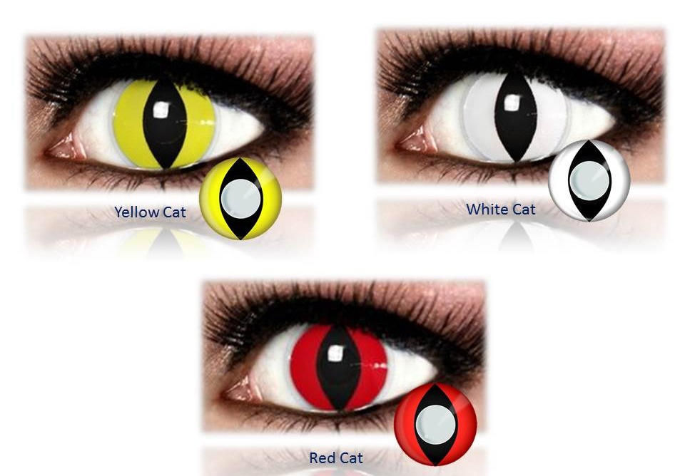 Crazy Contact lens 1 pair with solution and Lens case Anime Contact ...