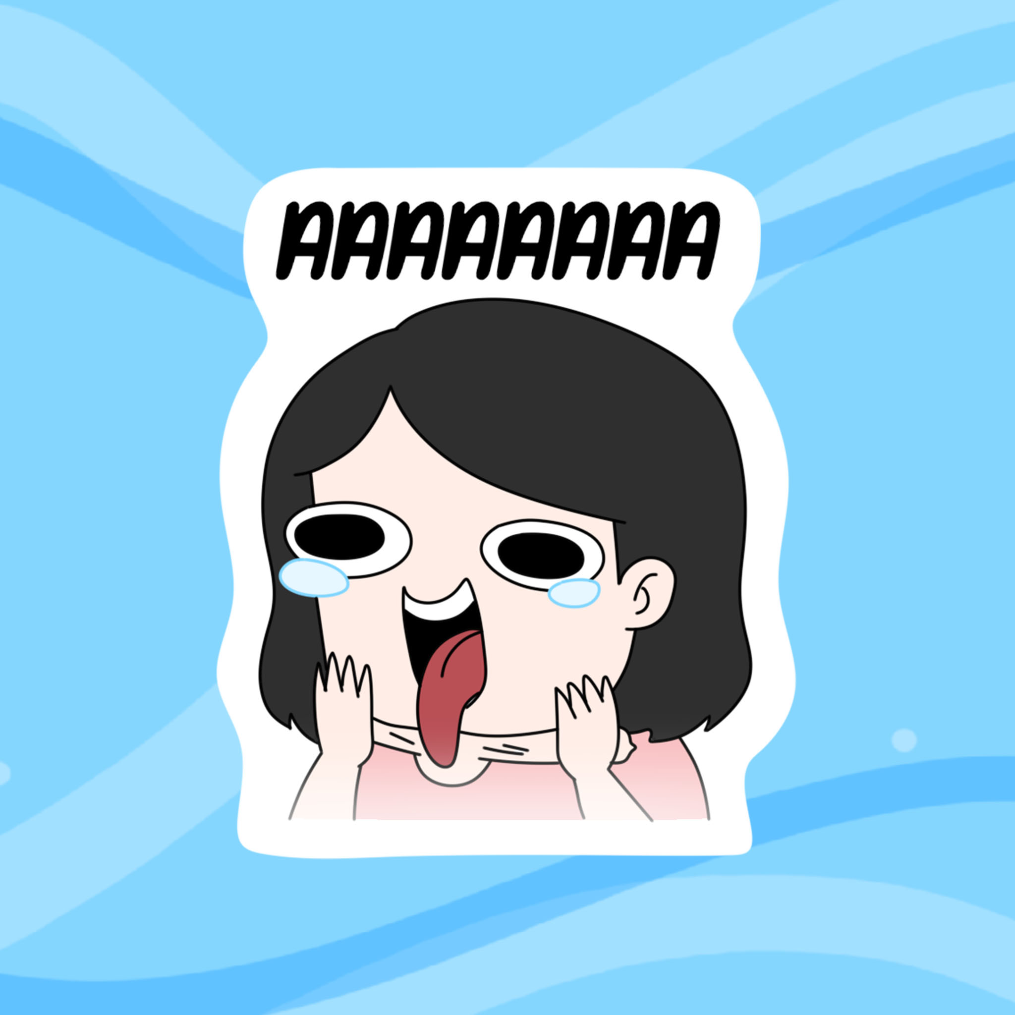 SSKAIT Waterproof funny multoserye landi mood die cut sticker - Kilig ...