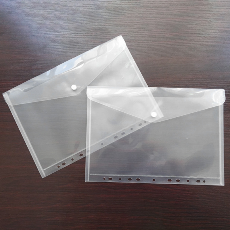 10Pcs 11 Hole Transparent A4 Document File Bag Plastic Folder File Bill ...