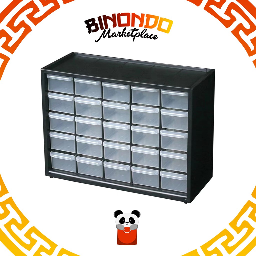 CLAS 25 Mini Drawer Cabinet Plastic Storage Organizer 28cm x 18cm x ...