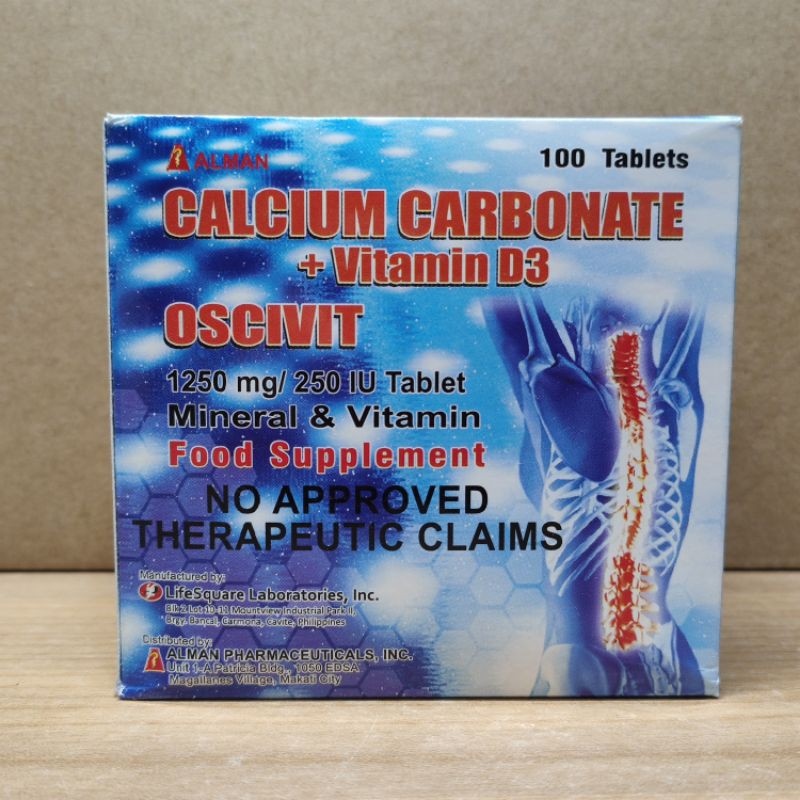 CALCIFIRST / OSCIVIT Calcium Carbonate Vitamin D3 100 Tablets | Lazada PH