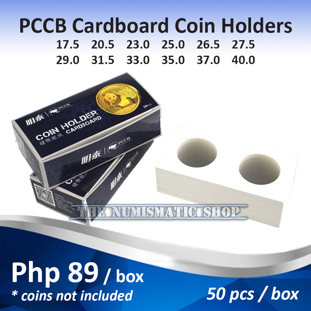 PCCB 2x2 Cardboard Coin Holders / Coin Flips with clear mylar plastic ...