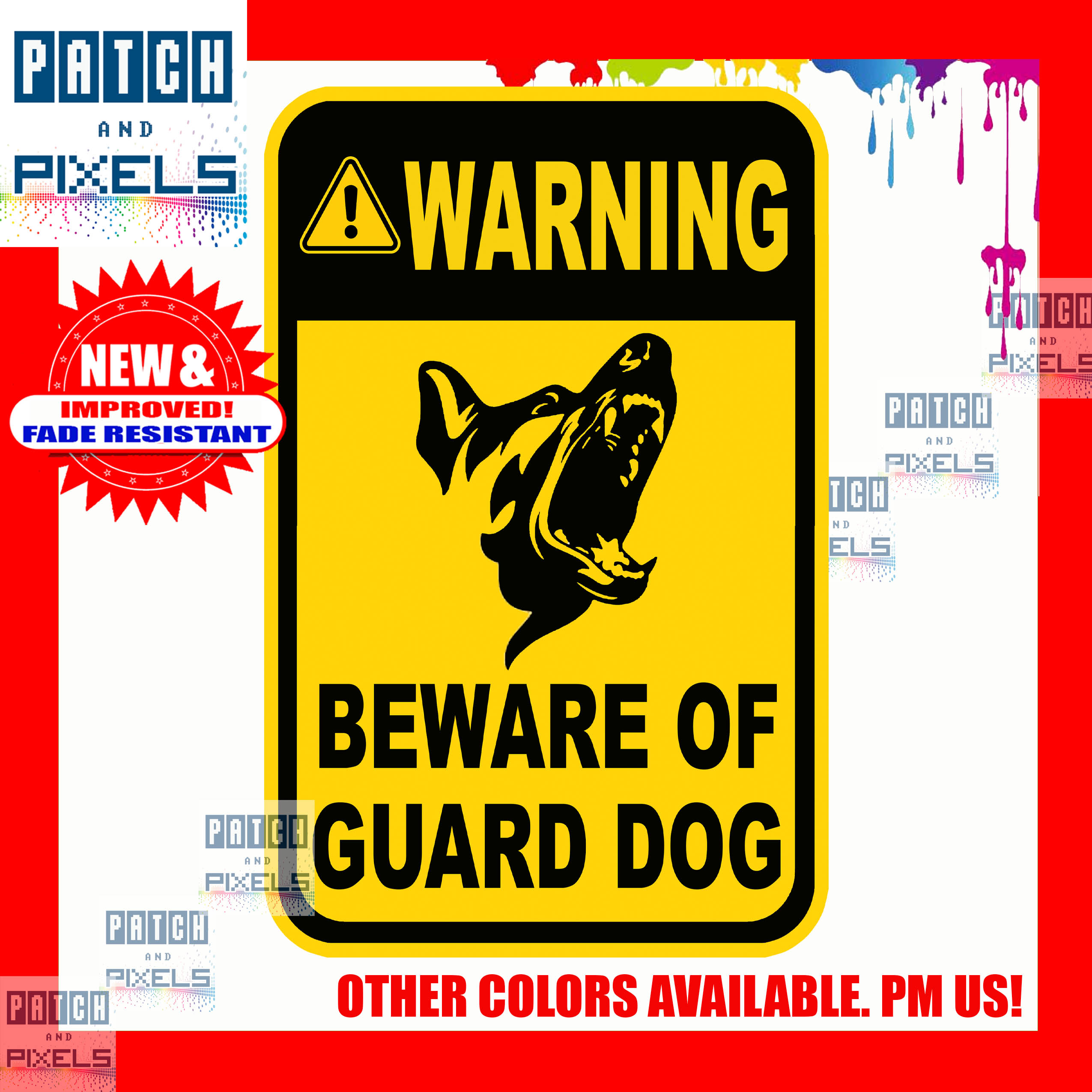 Beware of Dog Signage Laminated/PVC/Sticker/Metal Sheet (8x10 inches ...
