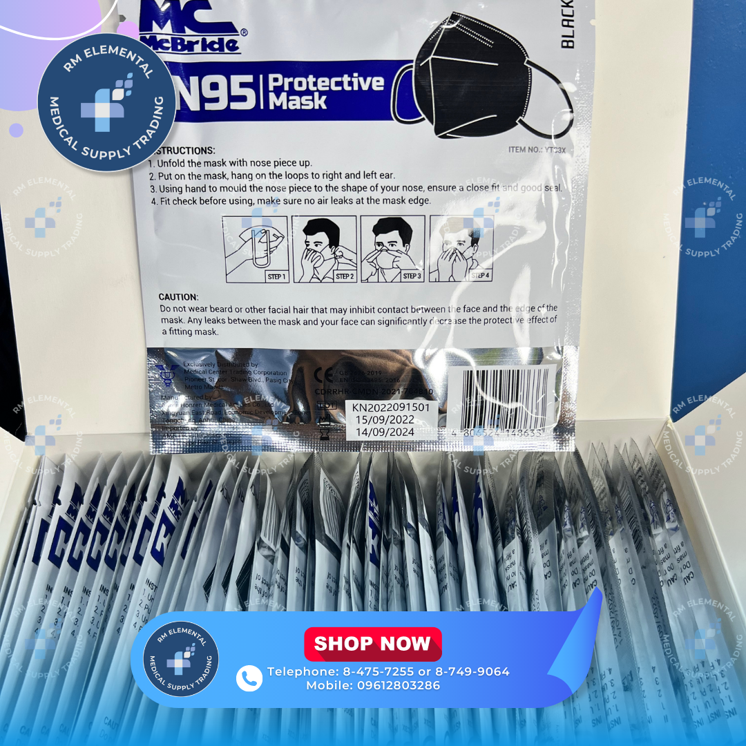 [ BOX ] MCBRIDE KN95 Protective Mask 50 Pieces PER BOX- Available White ...