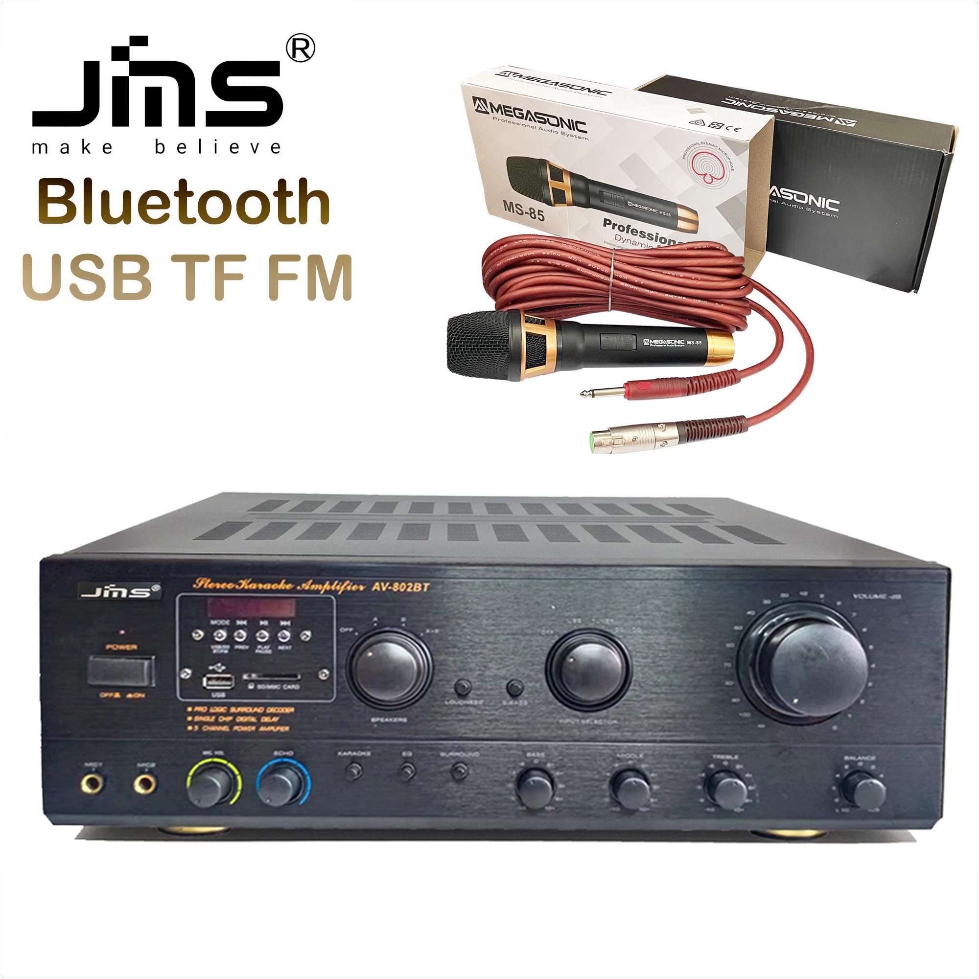 JMS AV-802 BT Amplifier WITH MS 85 OR MS 919 MICROPHONE | Lazada PH